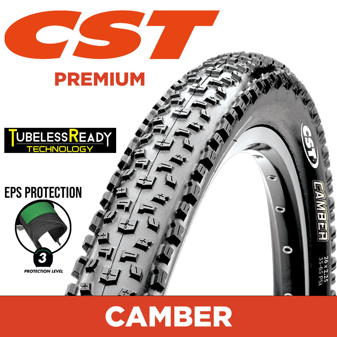 CST Tyre Camber C1671 - 29 x 2.25 - Folding EPS 60 TPI - Dual Compound ...